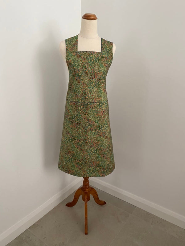 Wrap-Around Apron - Green Peacock Fabric – Aproned